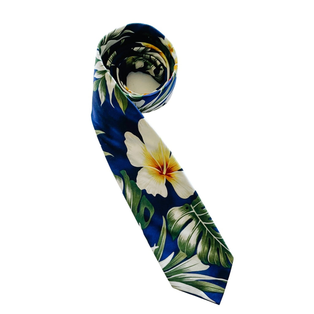 Blue Hawaiian Print Tie – Lord Wallington